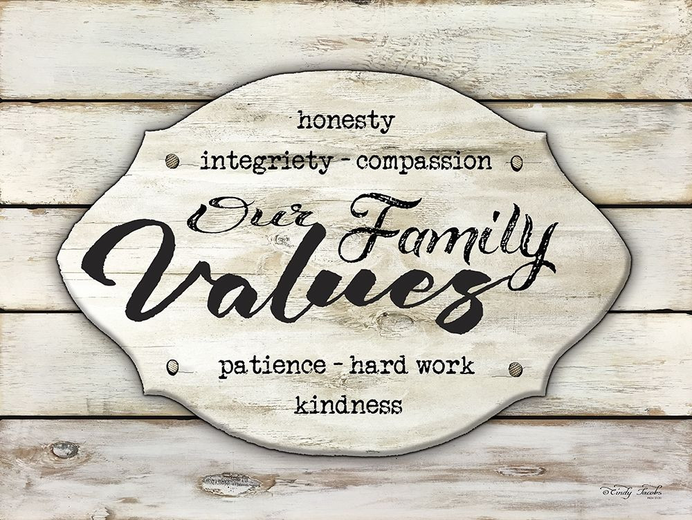 Our Family Values Poster Print by Cindy Jacobs - Item # VARPDXCIN1044 ...