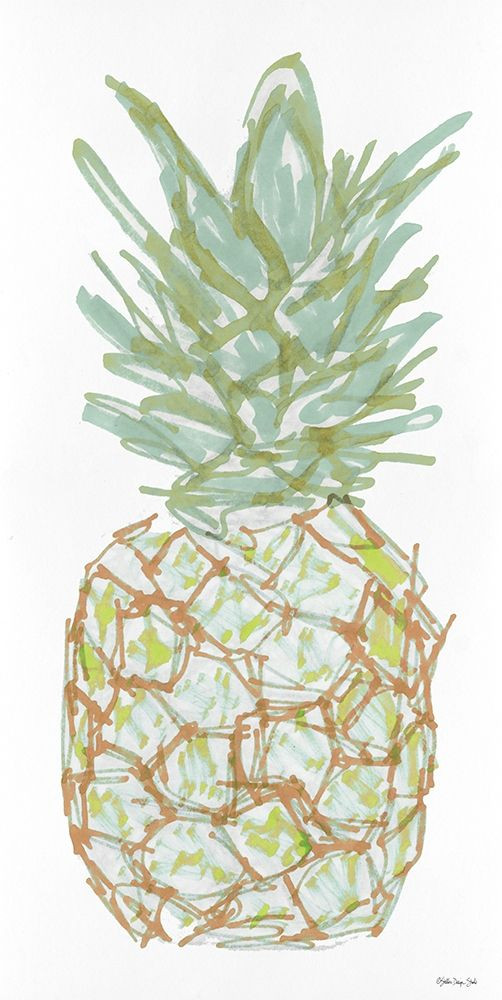Sketchy Pineapple 2 Poster Print by Stellar Design Studio Stellar Design Studio # SDS368 ...