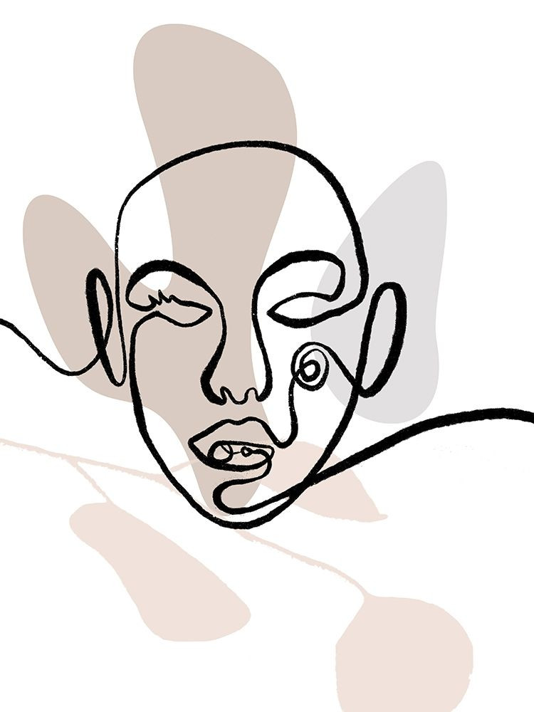 Scribble Face With Color Poster Print by OnRei OnRei # ONRC290C ...