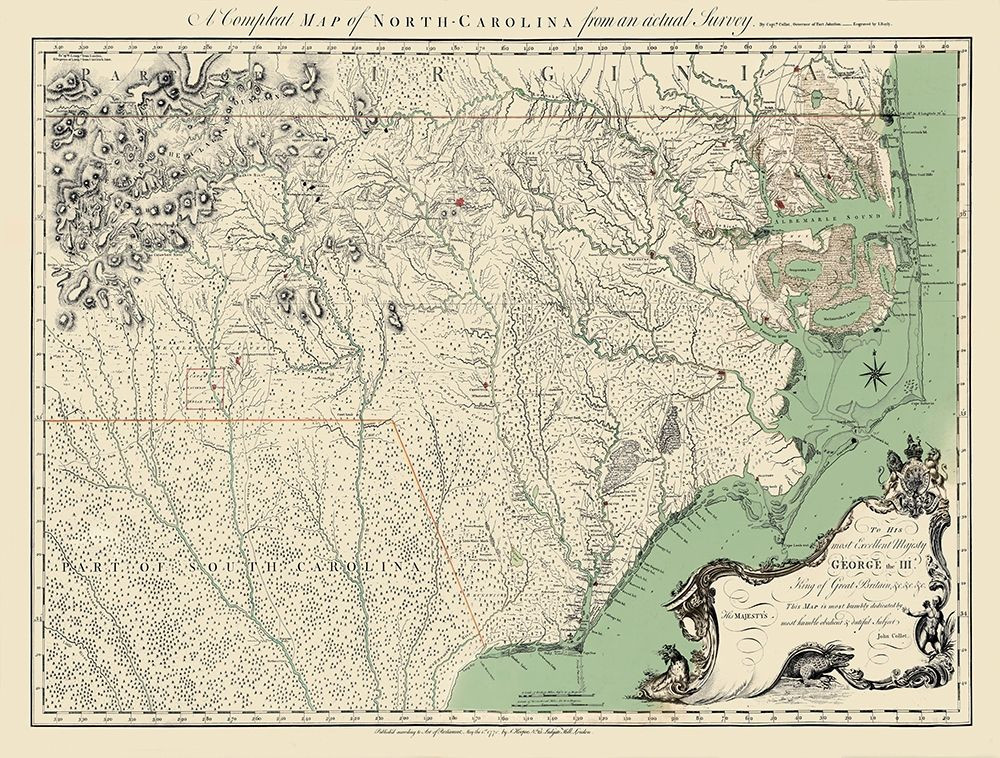 North Carolina - Bayly 1770 Poster Print by Bayly Bayly # NCZZ0008 ...