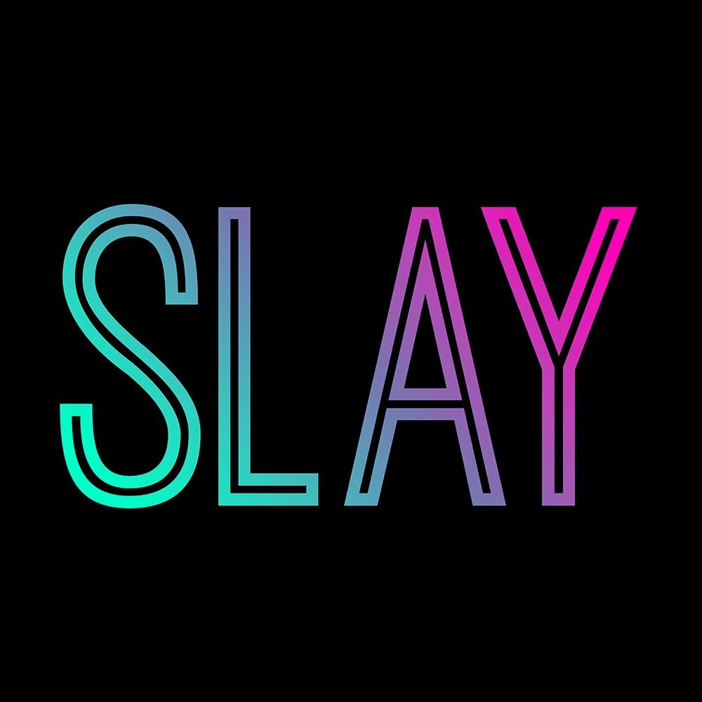 Neon Slay Poster Print by Mlli Villa # MVSQ442B - Posterazzi