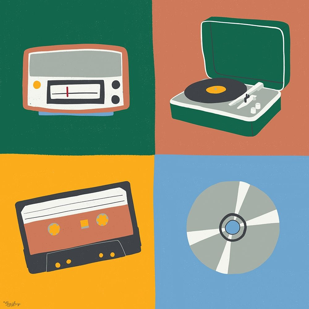 Music Stuff Poster Print by Gigi Louise # KBSQ106A - Posterazzi