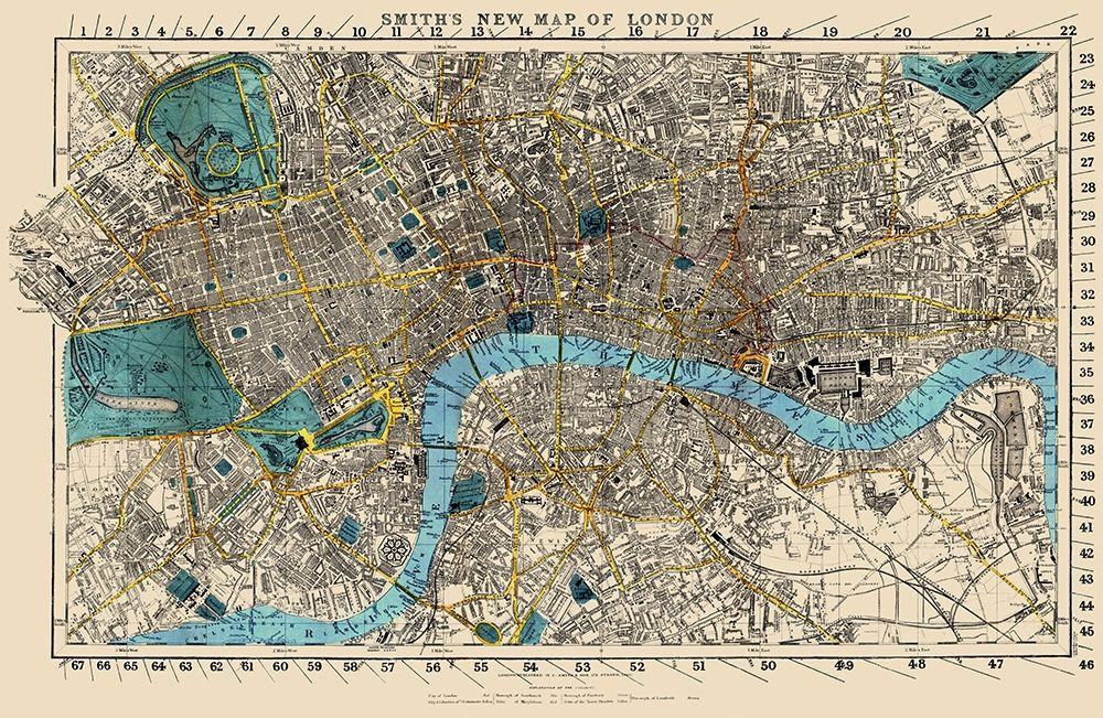 London England - Smith 1860 Poster Print by Smith Smith # ITLO0012 ...