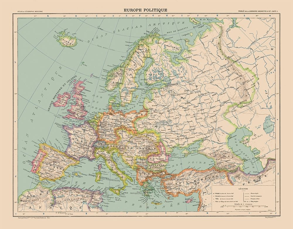 Political Europe - Schrader 1908 Poster Print by Schrader Schrader ...