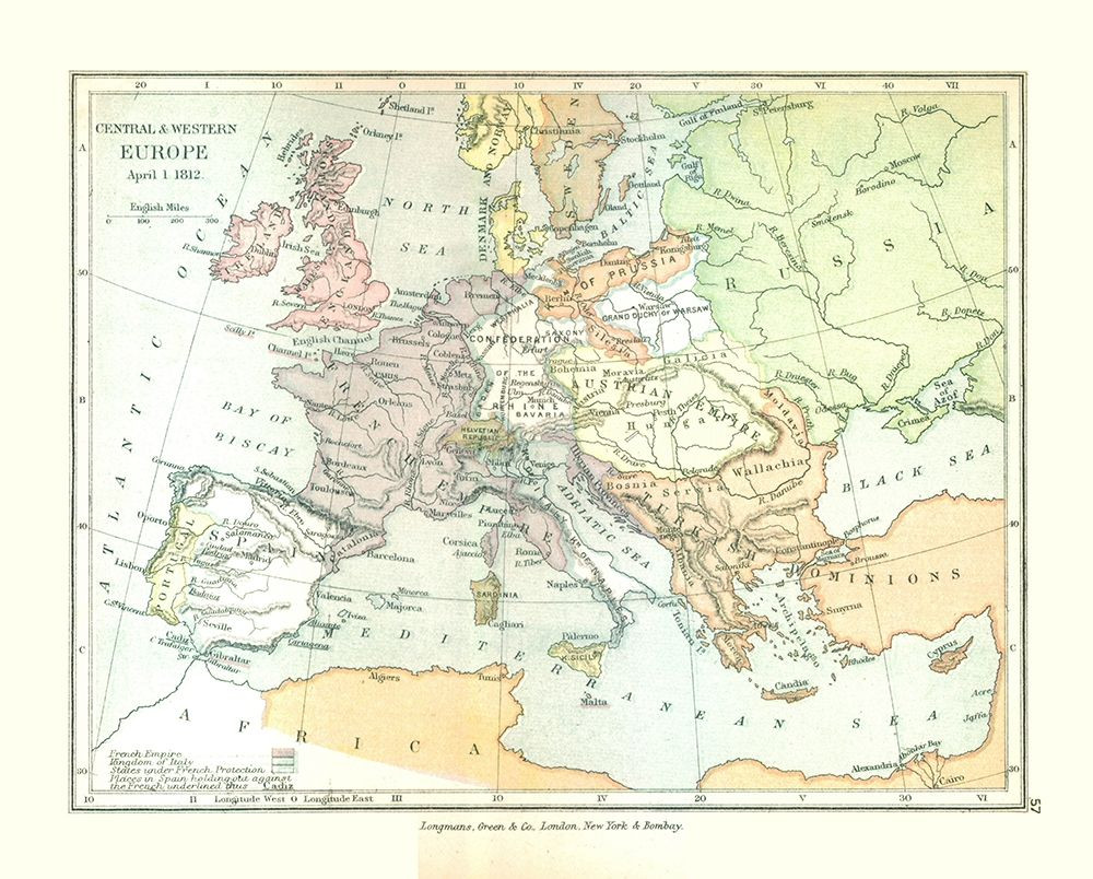 Europe 1812 - Gardiner 1902 Poster Print by Gardiner Gardiner ...
