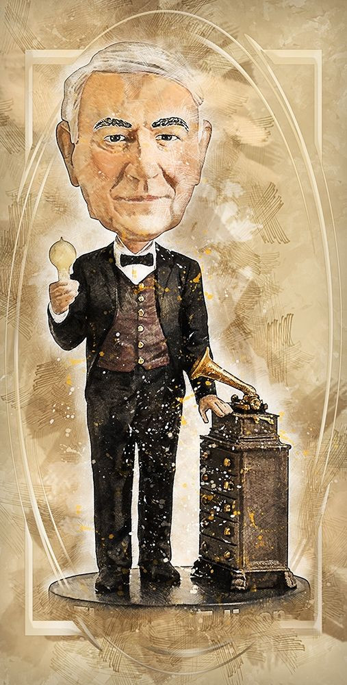 Thomas Edison Poster Print by Ronald Bolokofsky # FAS1680 - Posterazzi