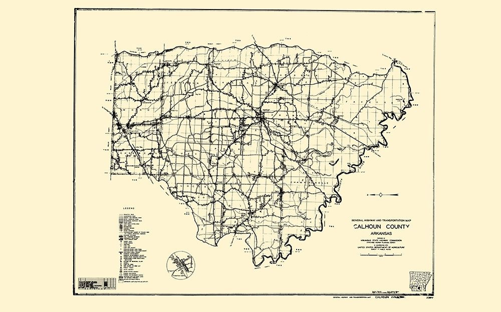 Calhoun Arkansas State Hwy - State 1936 Poster Print by State State ...