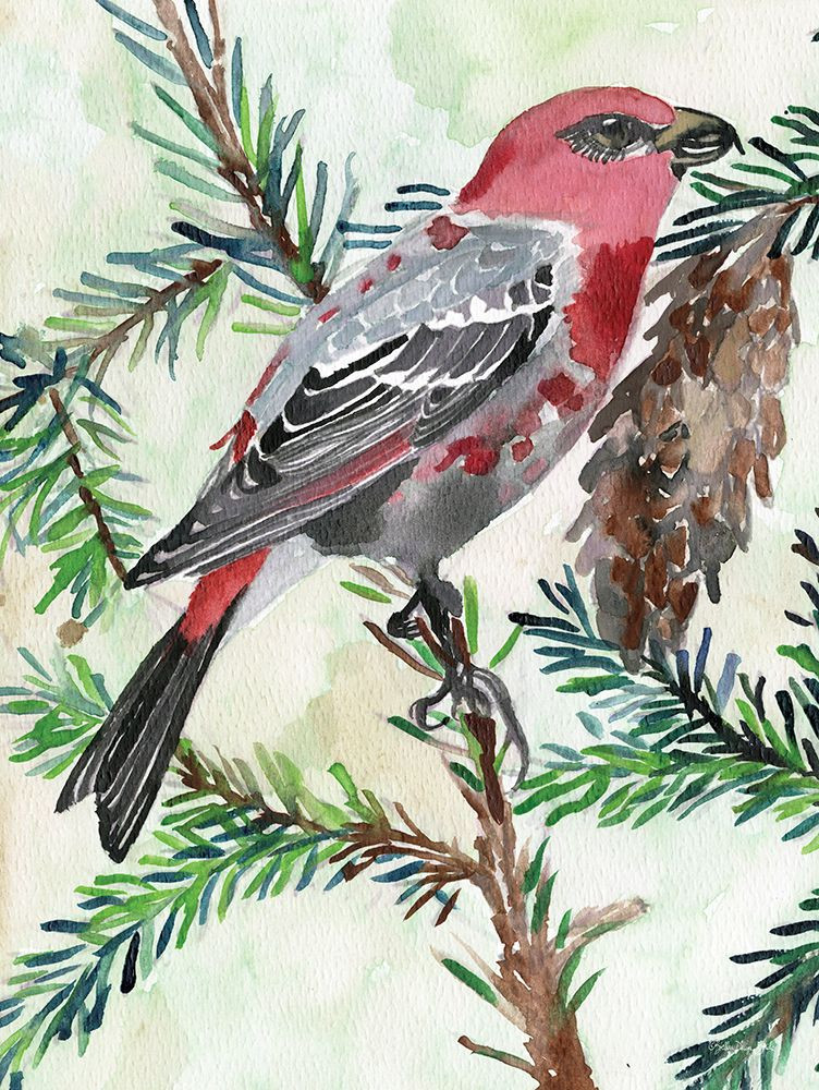 Bird and Branch 1 by Stellar Design Studio (18 x 24) - Posterazzi