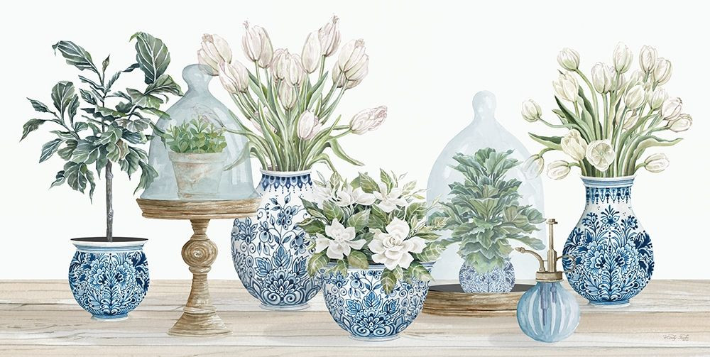 Chinoiserie Floral Set by Cindy Jacobs (24 x 12) - Posterazzi