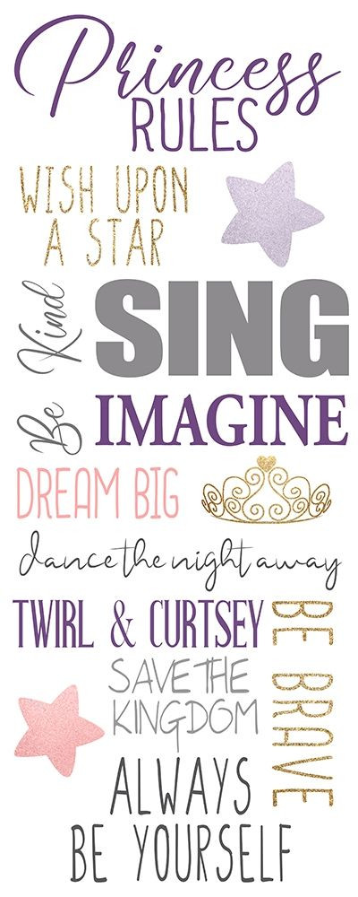 Princess Rules A by Kimberly Allen (10 x 24) - Posterazzi