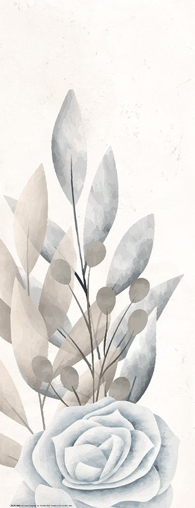 Dusty Blue 2 by Kimberly Allen (10 x 24) - Posterazzi