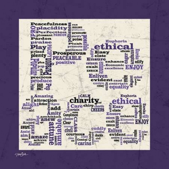 Peace Purple Poster Print by Diane Stimson (12 x 12) - Posterazzi
