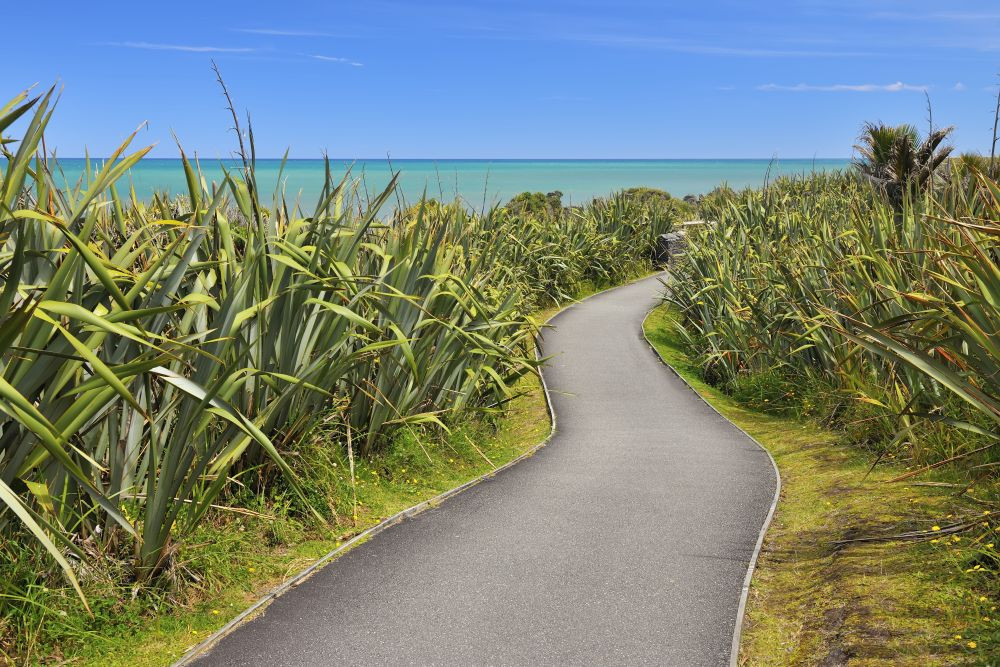 Footpath in Summer, Pancake Rocks, West Coast, South Island, New ...
