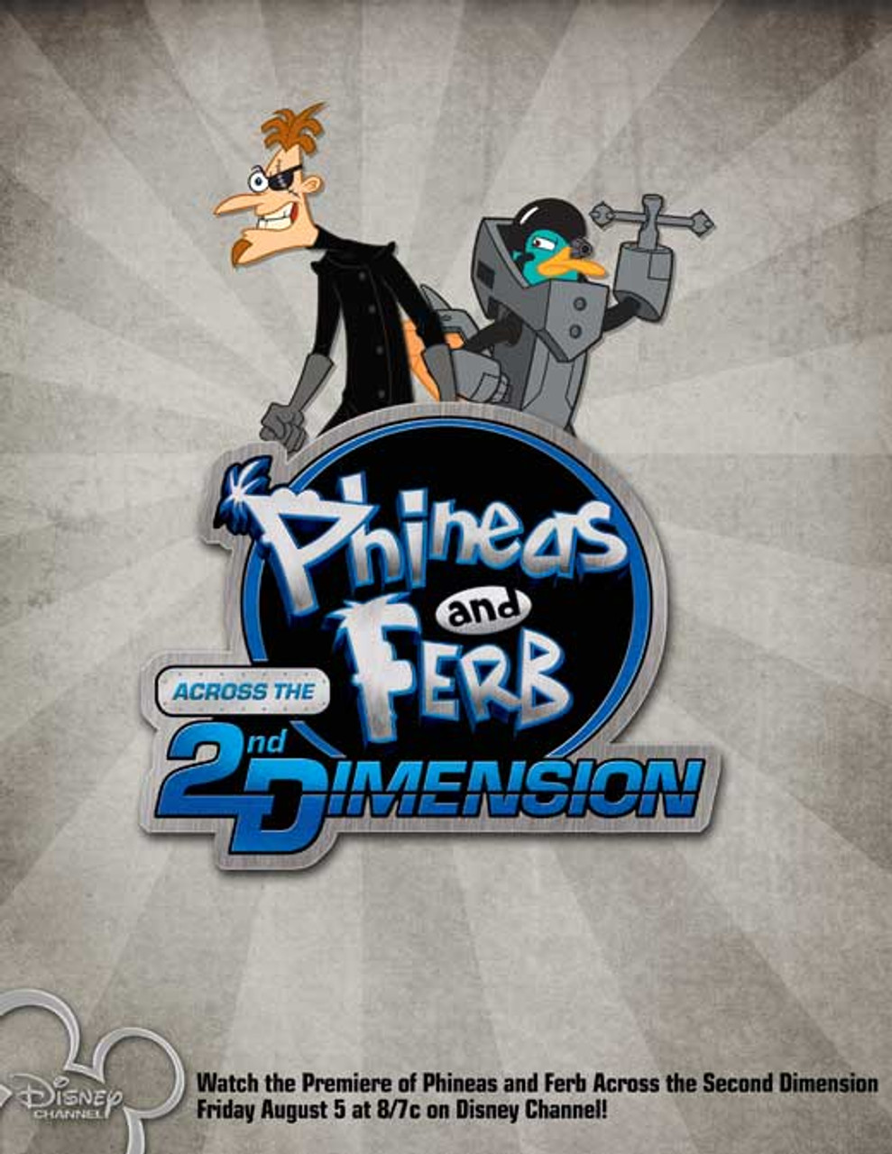 Phineas And Ferb Across The Second Dimension Movie Poster Print 11 X