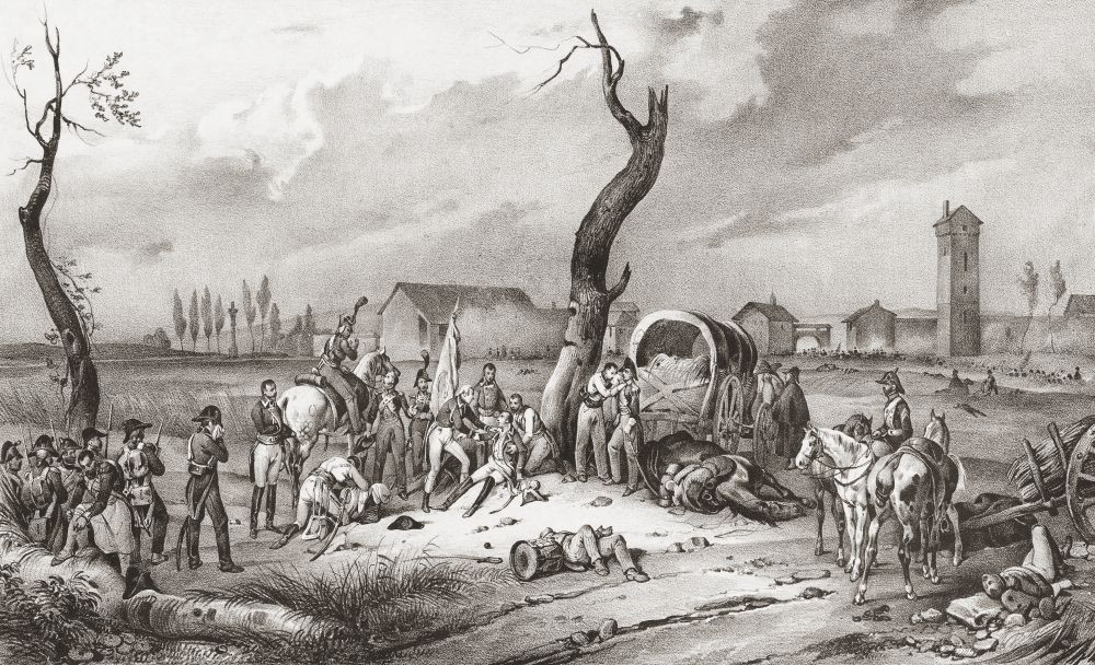 Illustration of the death of French General Desaix at the Battle of ...