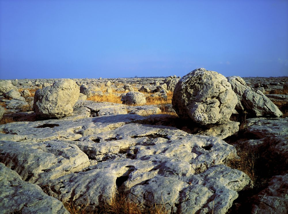 The Burren, Co Clare, Ireland; Limestone In The Karst-Landscape Region ...