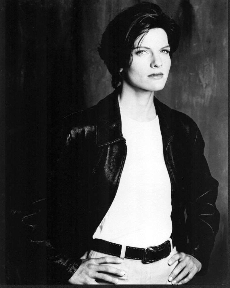 Heather Medway In Leather Jacket With Hands On Hips Black And White ...