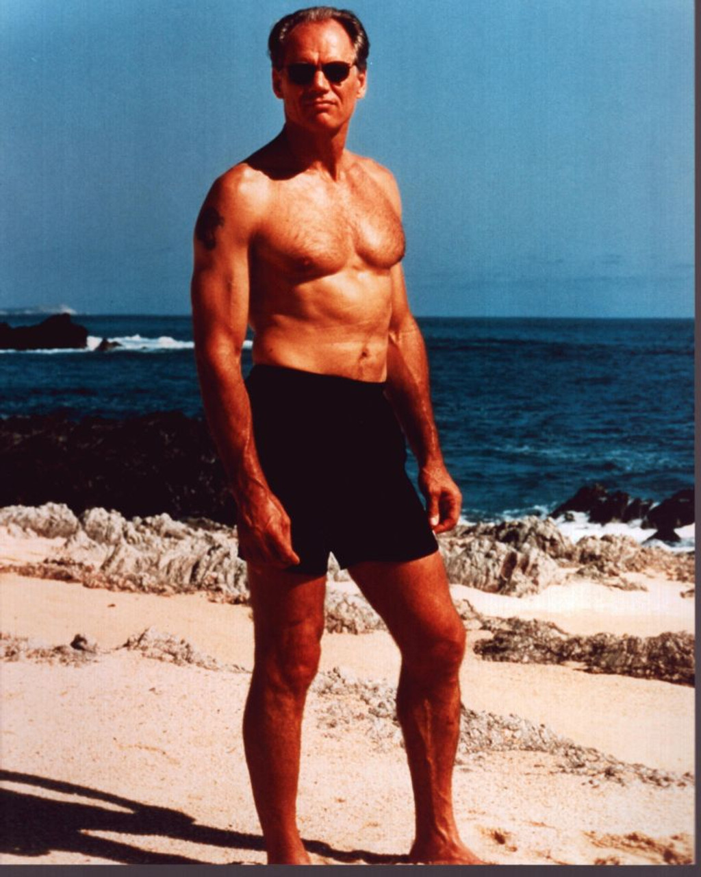 Fred Dryer In Bathing Suit And Sunglasses On Beach Photo Print (8 x 10 ...