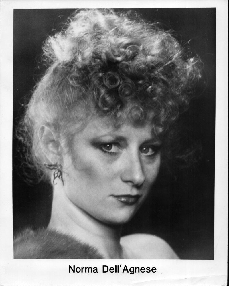 Norma Dell'Agnese Headshot With Fur Collar Black And White Photo Print ...