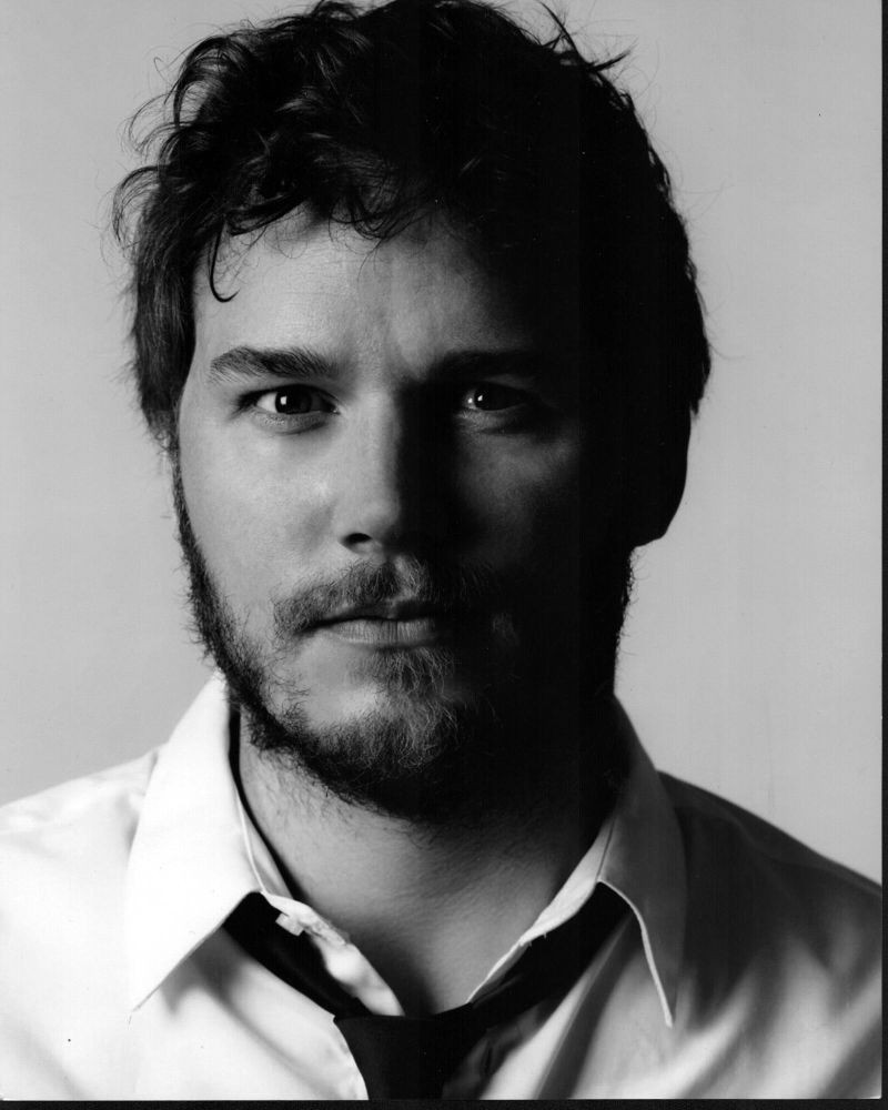 Chris Pratt Headshot With Loose Tie Black And White Photo Print (8 x 10 ...