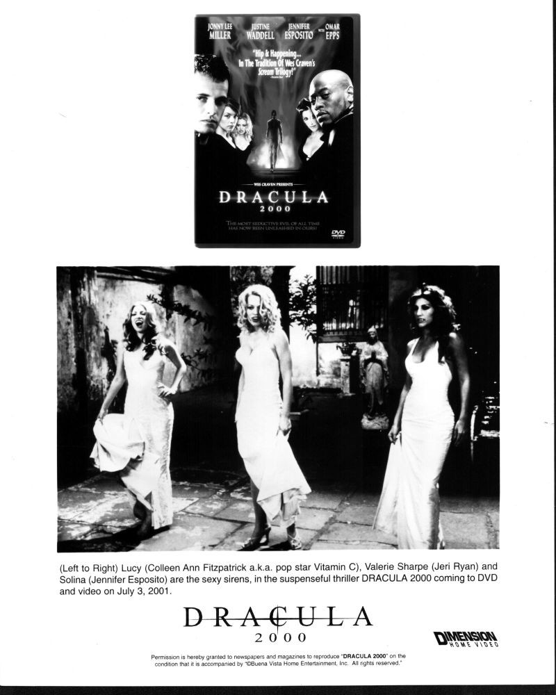 Dracula 2000 Movie Dvd Ad Black And White Photo Print (8 x 10) - Posterazzi