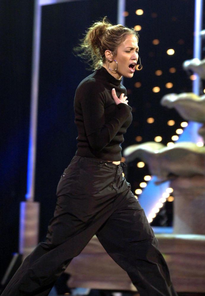 Jennifer Lopez rehearsing at the American Music Awards, Shrine ...