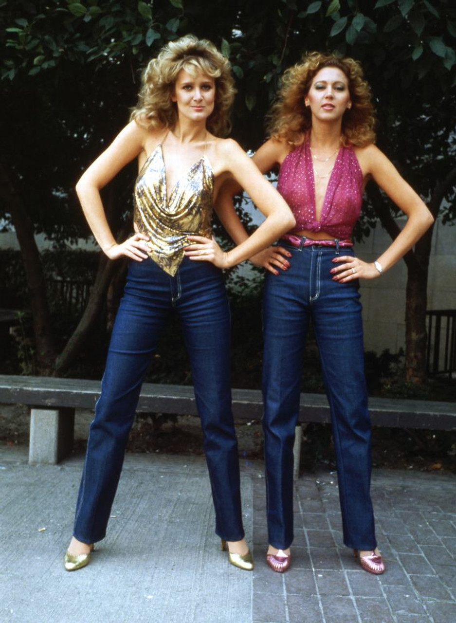 Two models in see-through jeans for a movie promotion for the 1981 film So Fine. Photo: Oscar ...