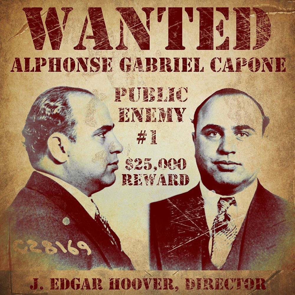 Al Capone Wanted Poster Poster Print - Apple Collection Vintage ...