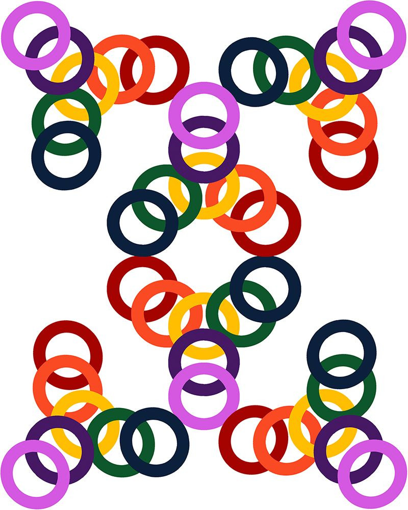 Rainbow Circles-16 Poster Print - Richard Homawoo - Posterazzi