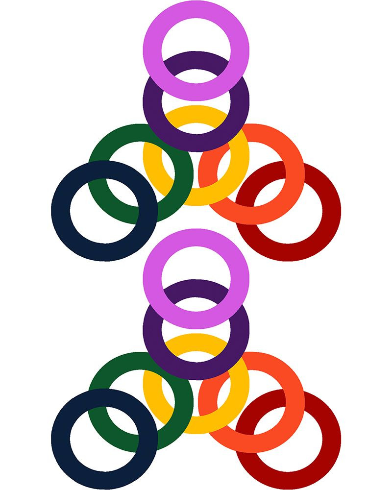 Rainbow Circles-1 Poster Print - Richard Homawoo - Posterazzi