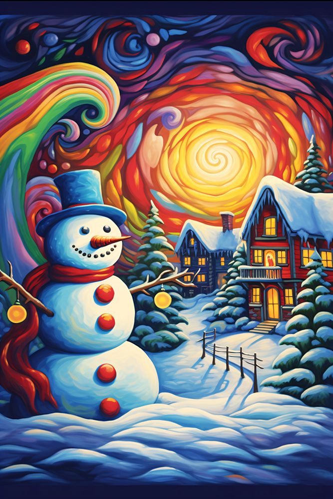 Psychedelic Christmas 4 Poster Print - Ray Heere - Posterazzi