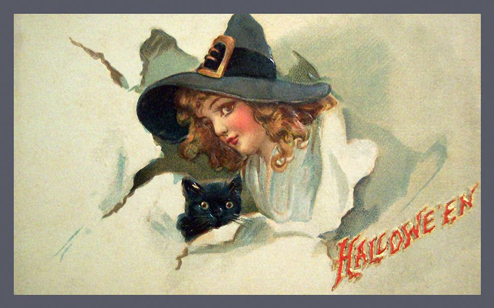 Halloween Torn Wall.tif Poster Print - Apple Collection Vintage ...
