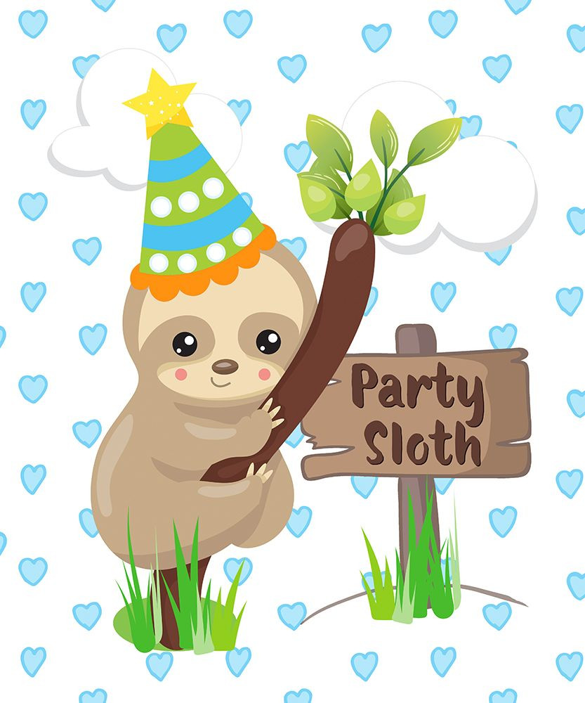 Party Sloth Poster Print - Tina Lavoie - Posterazzi