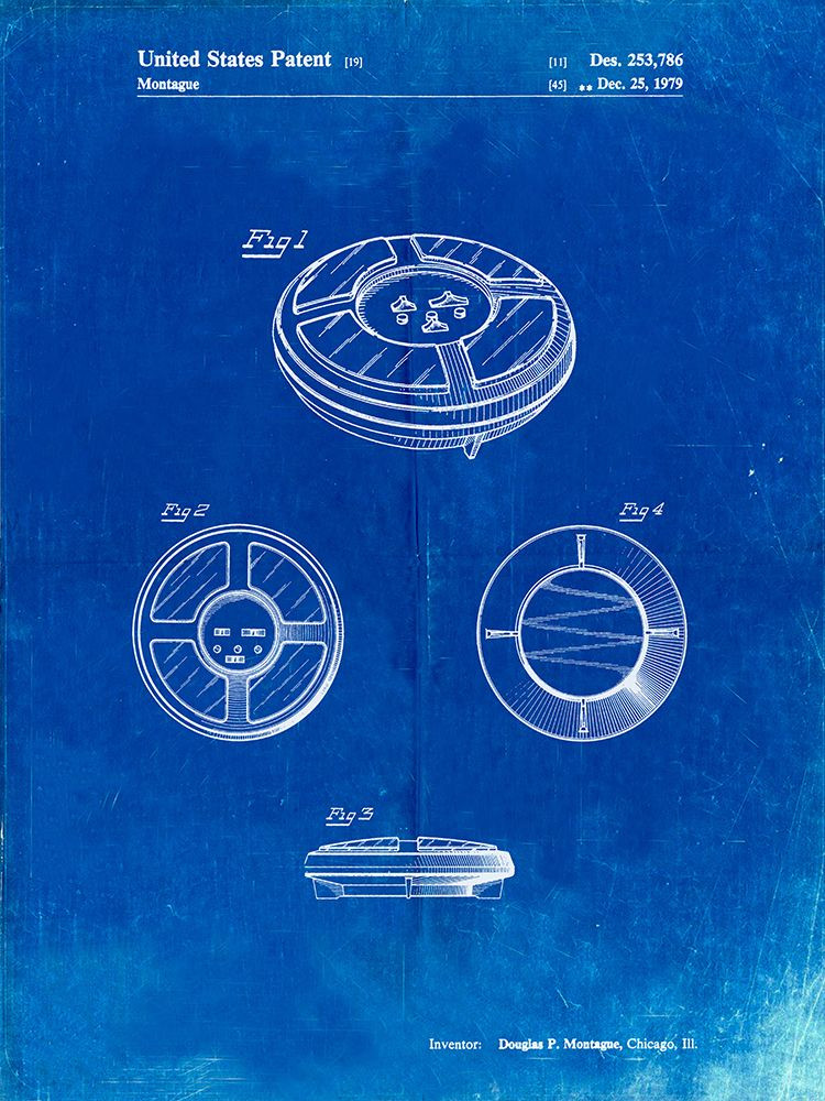 PP253-Faded Blueprint Simon Patent Poster Poster Print - Cole Borders ...