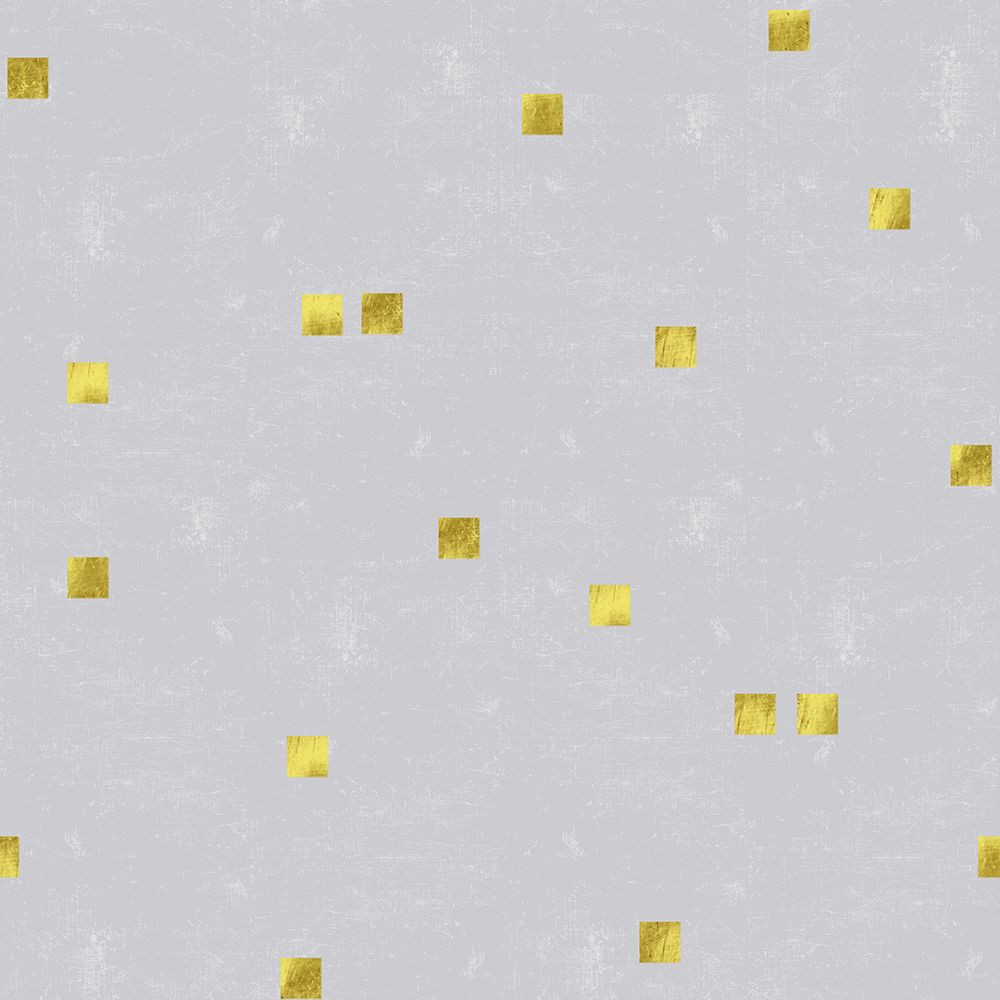 Grey Linen Golden Squares Confetti Poster Print - Tina Lavoie - Posterazzi