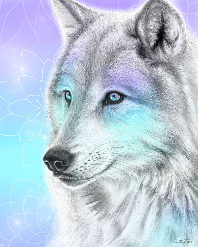 Pastel Dream Wolf Poster Print - Pike Art Sheena - Posterazzi