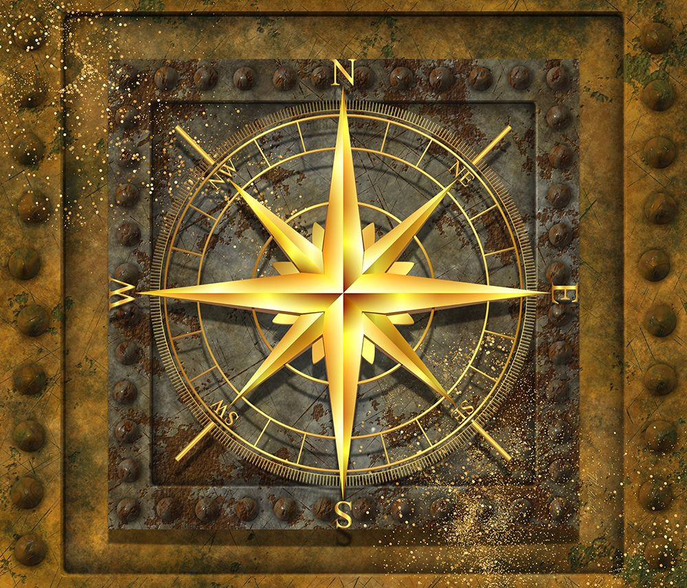 Steampunk Compass Poster Print - Tina Mitchell - Posterazzi