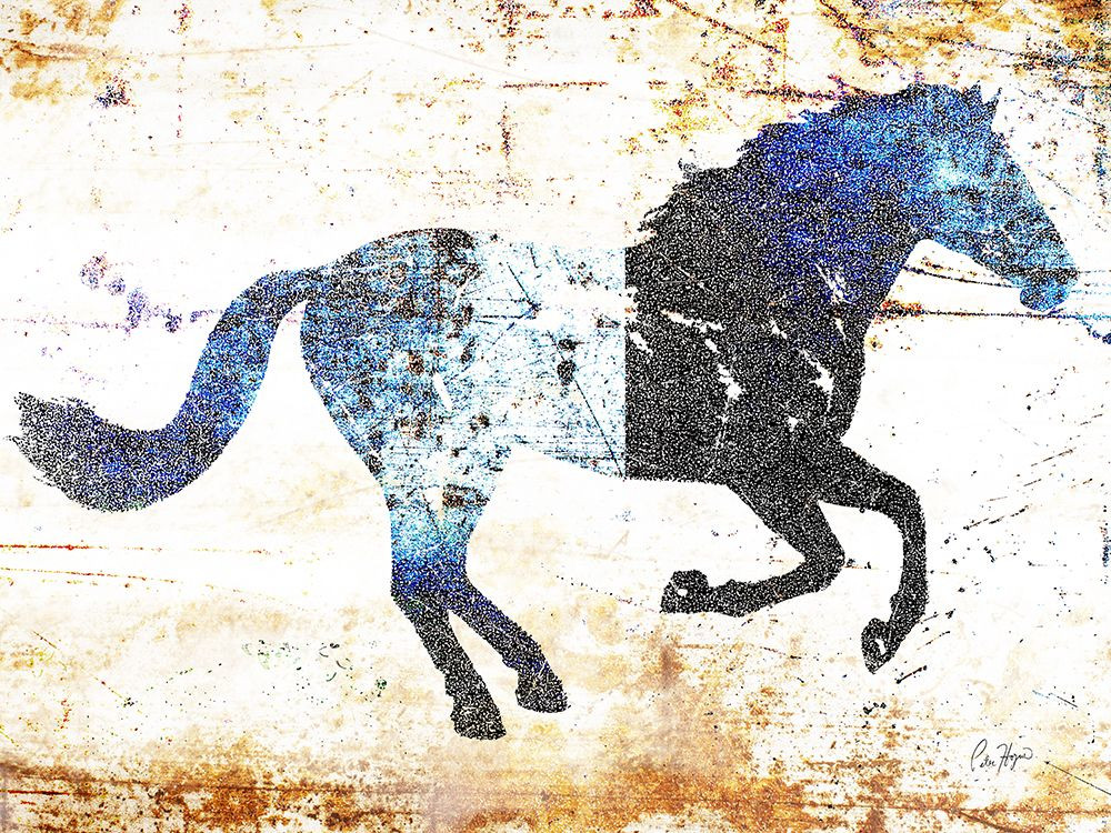 Galloping Blue Horse Poster Print - Peter Horjus - Posterazzi