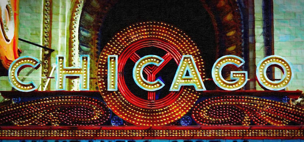 Chicago Marquee painted Poster Print - GST - Posterazzi