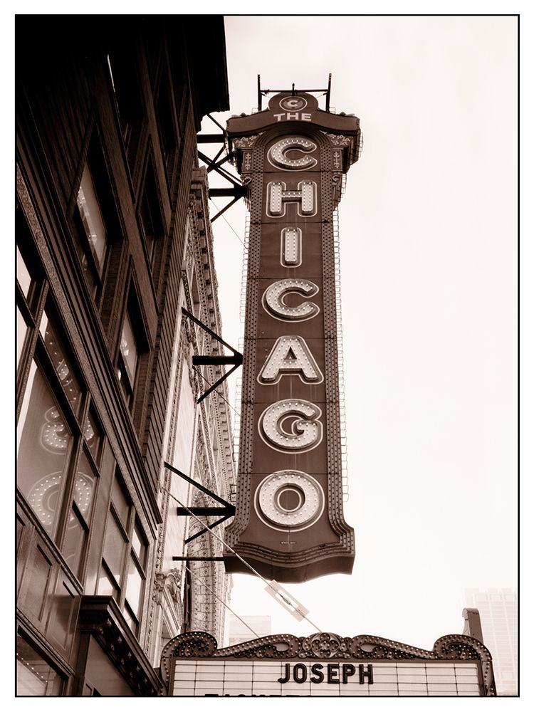 Chicago Theater Vintage vertical Poster Print - GST - Posterazzi