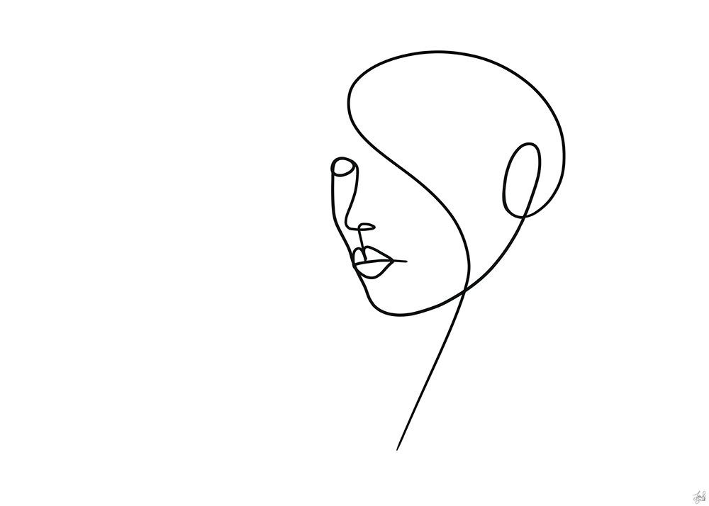 Line Lady 4 Poster Print - and Brush Line - Posterazzi