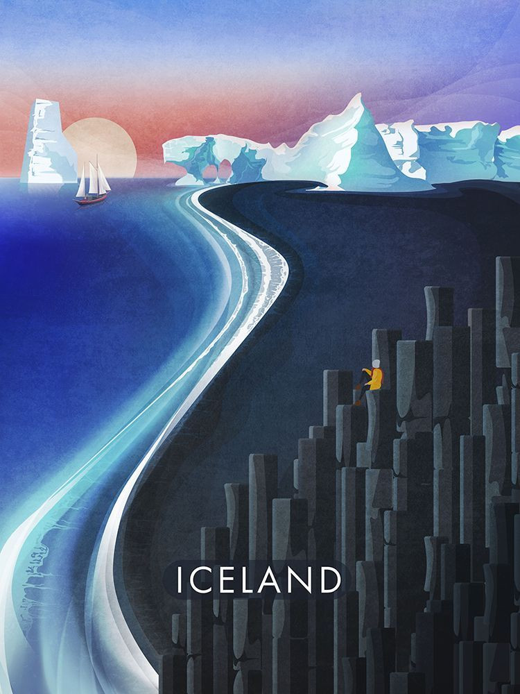 Iceland Text.png Poster Print - Emel Tunaboylu - Posterazzi