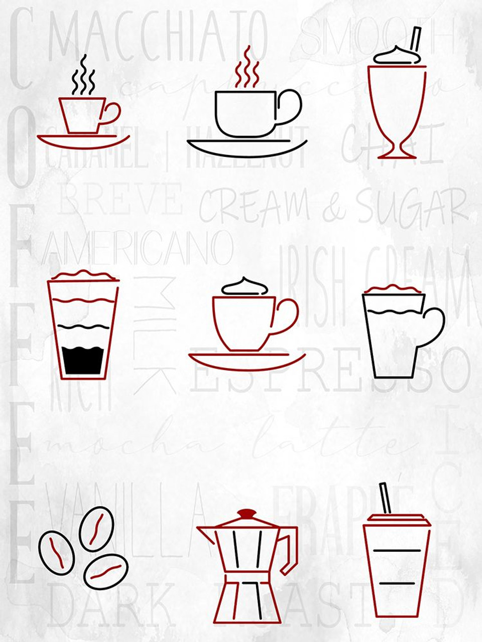 printable coffee chart