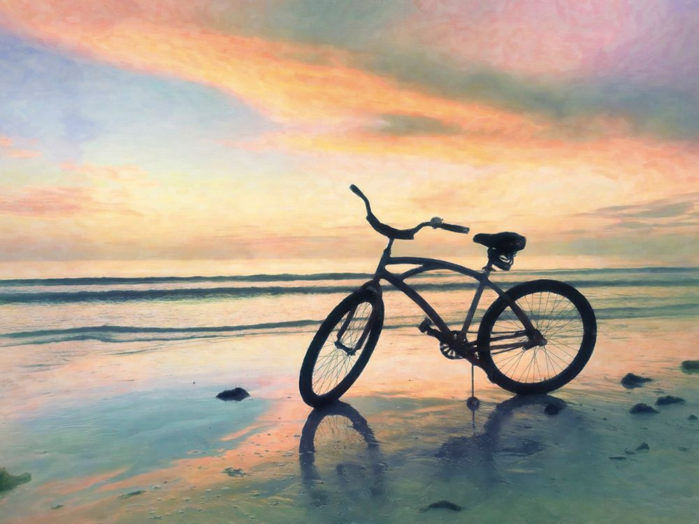 Siesta Key Bike at Sunset Poster Print - GST - Posterazzi