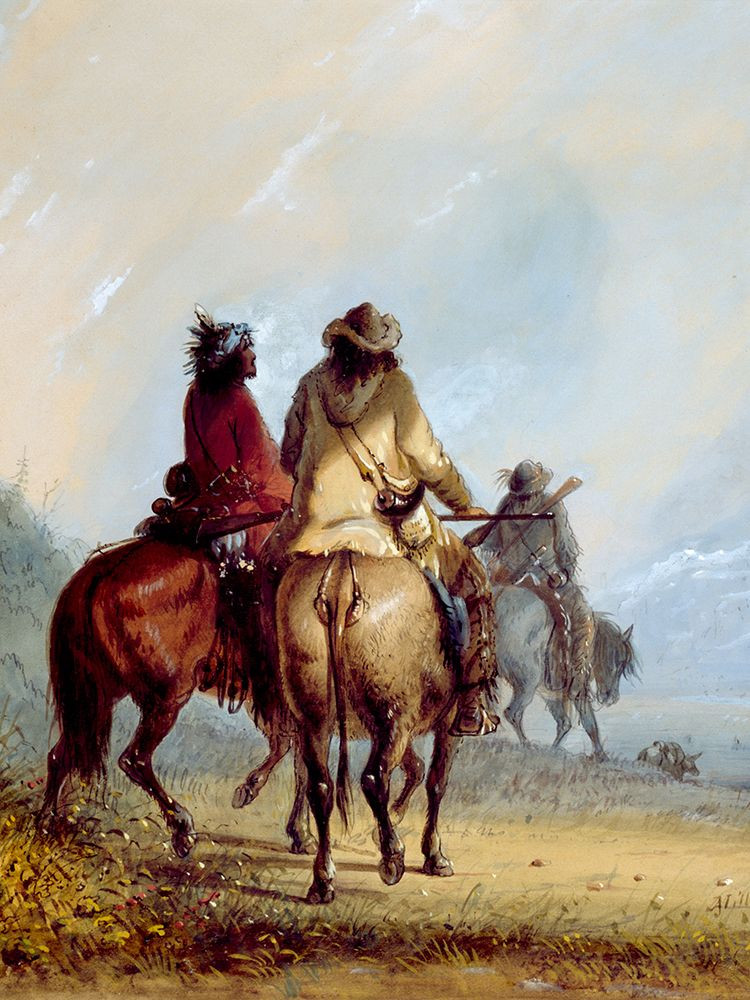 Trappers Starting for the Beaver Hunt Poster Print - Alfred Jacob ...