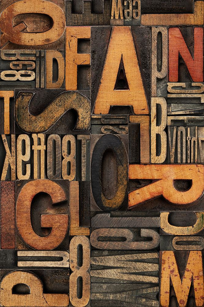 Vintage Letterpress A Poster Print - Studio SEA - Posterazzi