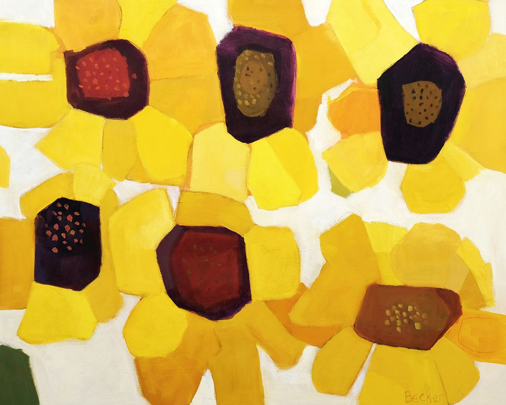 Six Sunflowers Poster Print - Anne Becker - Posterazzi