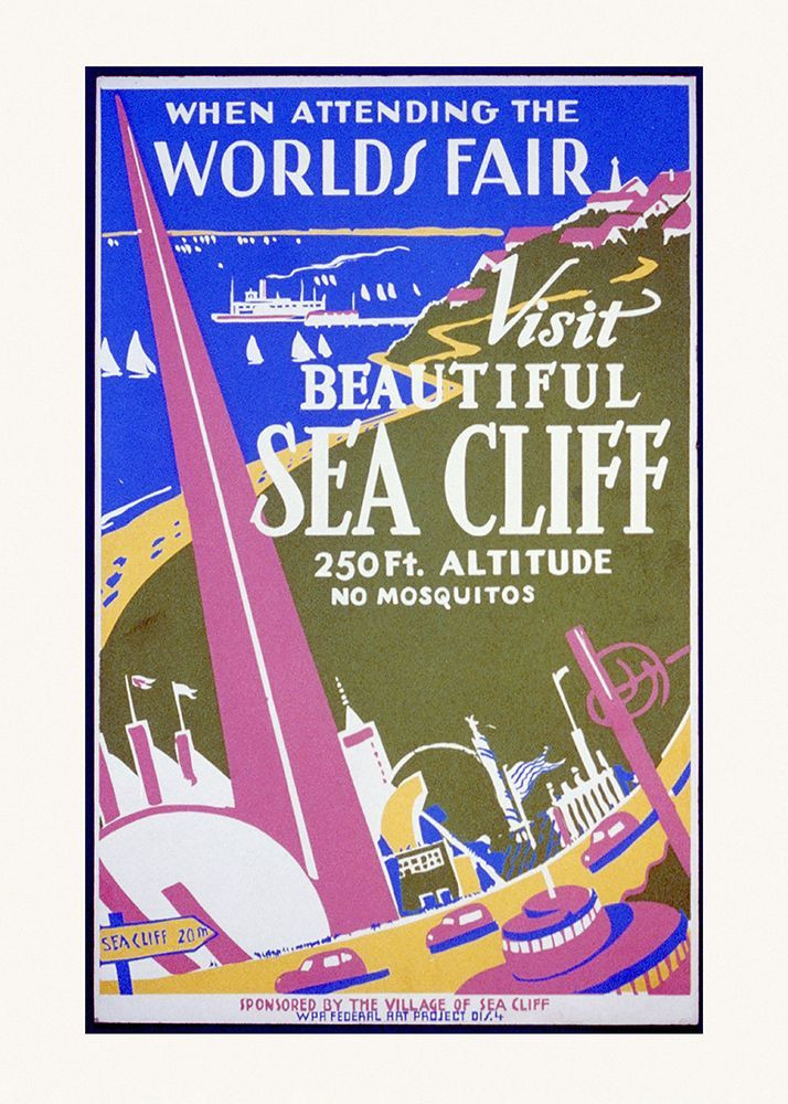 When Attending the Worlds Fair|Visit Beautiful Sea Cliff Poster Print ...