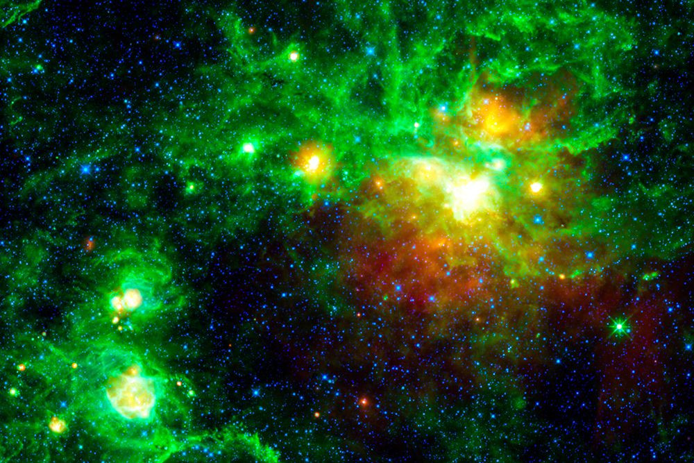Green and Yellow Nebula II Poster Print - NASA - Posterazzi