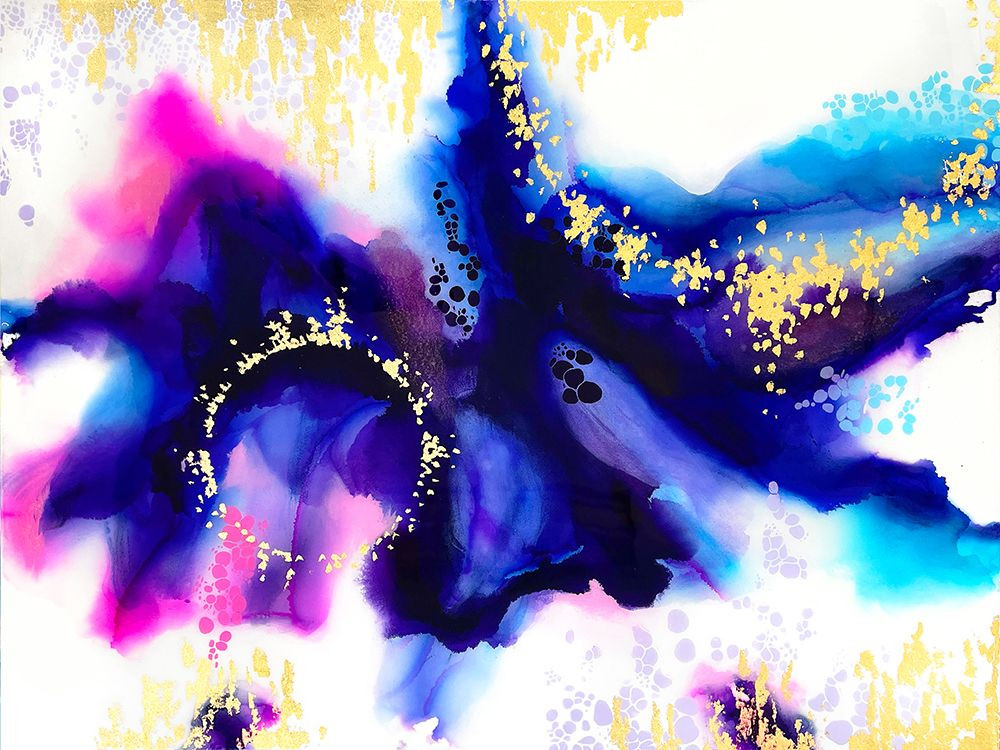 Purple Ink Blot Poster Print - Alyson Storms - Posterazzi